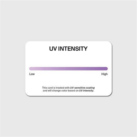 Uv Indicator Card