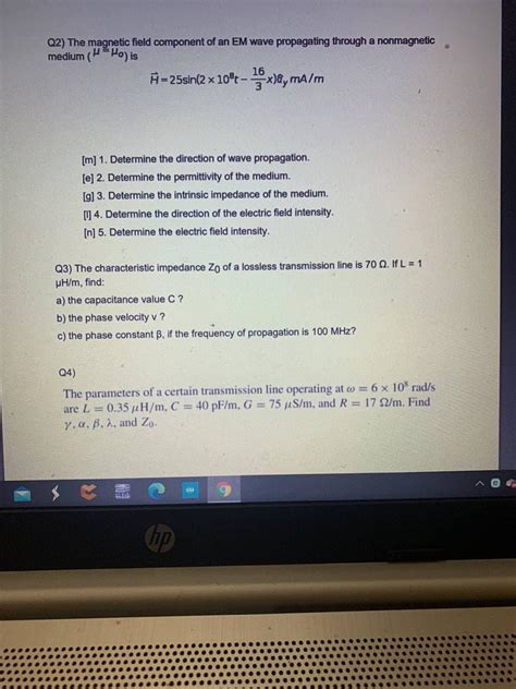 Solved Ele 3213 Engineering Electromagnetics Assignment 6