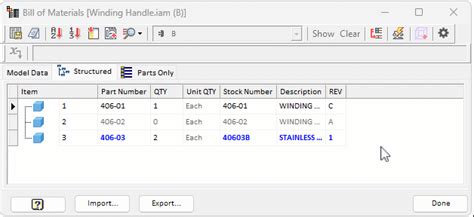Using Autodesk Inventors Bill Of Materials