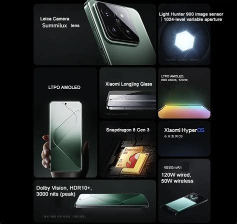 Xiaomi 14 Pro Snapdragon 8 Gen 3 120hz Display 120w Charge