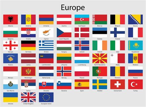 Conjunto De Banderas Países Europeos Todas Europa Bandera 21830639 Vector En Vecteezy