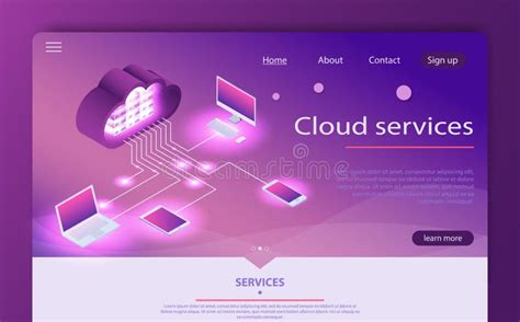Cloud Computing Use Network For Data Transfer An Advertising Poster