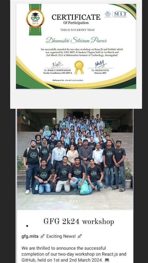 Dhanashri Pawar On Linkedin My New Linkedin Post My New Certificate I Completed 2 Days Of Workshop