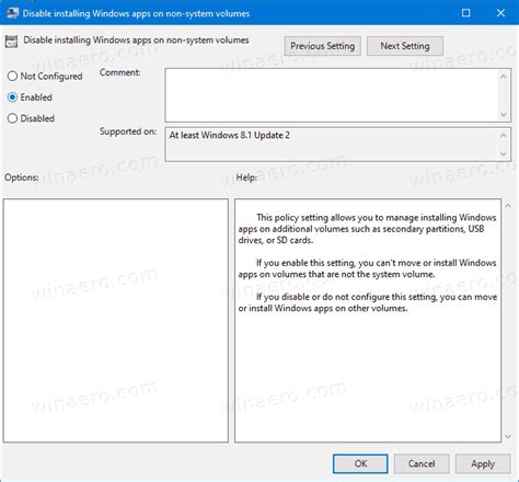 Disable Changing Save Location Of Apps In Windows 10