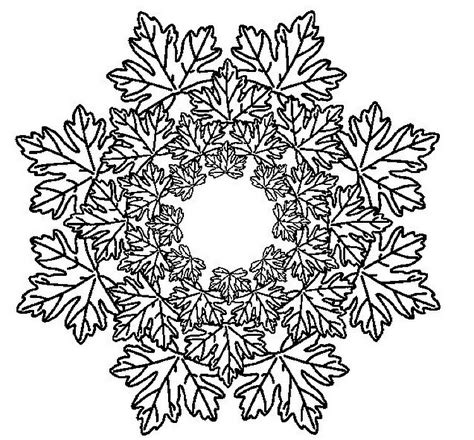 Coloriage Anti Stress Automne Mandalas Feuilles 4