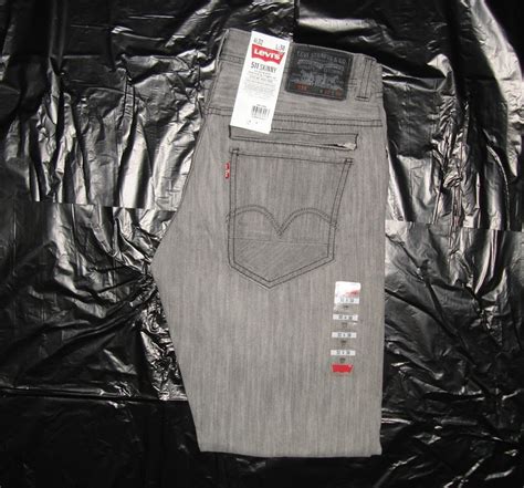 Levi's 511 Skinny Zipper Back Jeans Chalked Grey 0009 | eBay