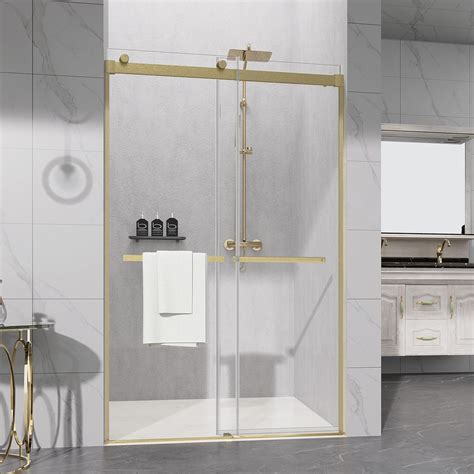 Sunrosa Double Sliding Frameless Shower Door 48x76 Inch Model 4876g