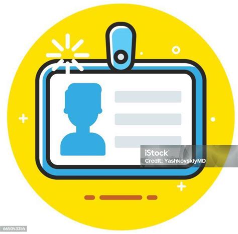 이름 태그 자리 표시자로 회의 배지입니다 에 검은 줄이 있는 플라스틱 홀더 빈 배지 템플릿 벡터 일러스트 레이 션 0명에 대한