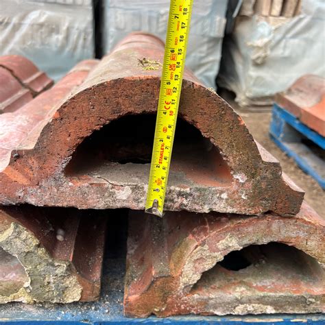 Reclaimed Terracotta Red Wall Coping Brick Job Lot Of 16ft