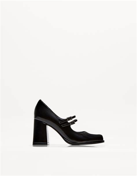 Block Heel Mary Jane Style Shoes Women Bershka