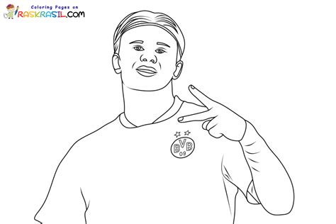 Desenhos De Erling Haaland Para Colorir