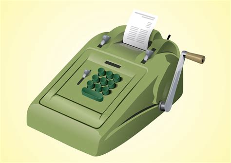 Vintage Calculator Vector Art And Graphics