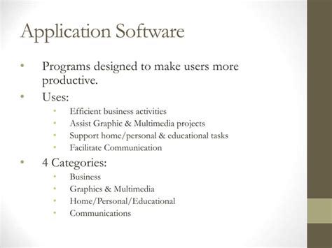 Application Software Ppt Application Software Ppt