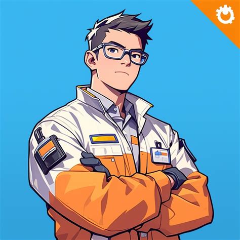 Premium Vector Singaporean Man In Robotics Engineers Uniform In Lab