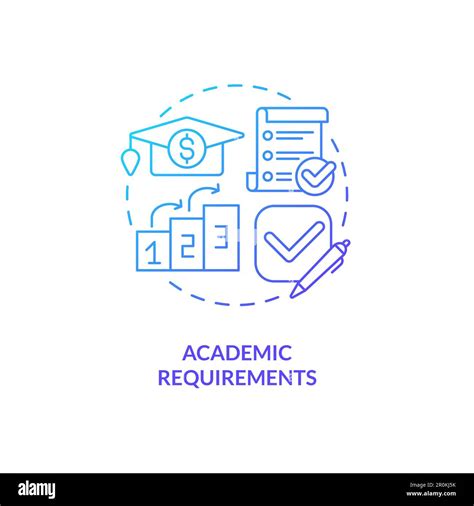Academic Requirements Blue Gradient Concept Icon Stock Vector Image And Art Alamy