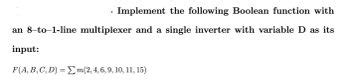 Answered Implement The Following Boolean Bartleby