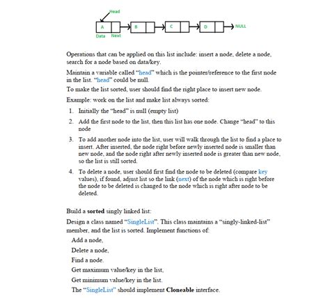 Solved Optional Design A Class SingleList To Build Chegg