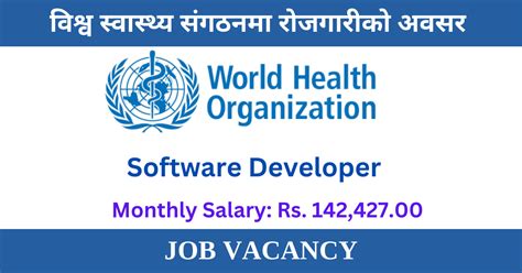 Who Job Vacancy 2024 For Software Developer In Nepal