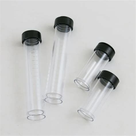 Empty 10ml 20ml Clear Plastic Tube Plastic Bottle Test Tube Shape With