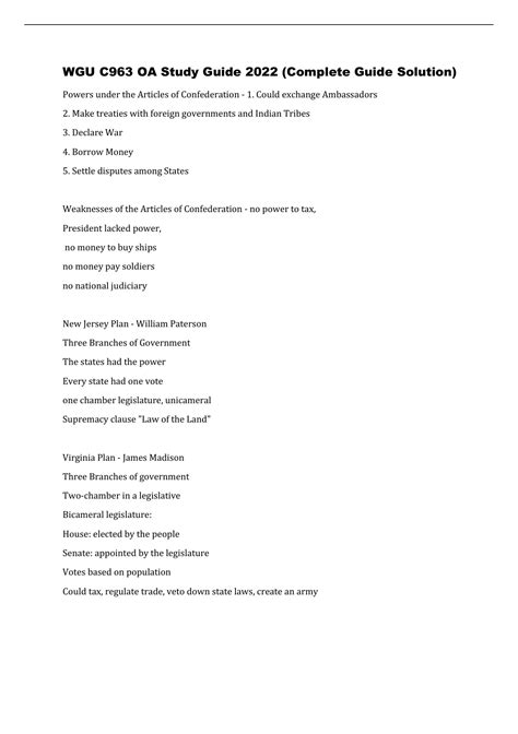 WGU C963 OA Study Guide 2022 Complete Guide Solution WGU C963