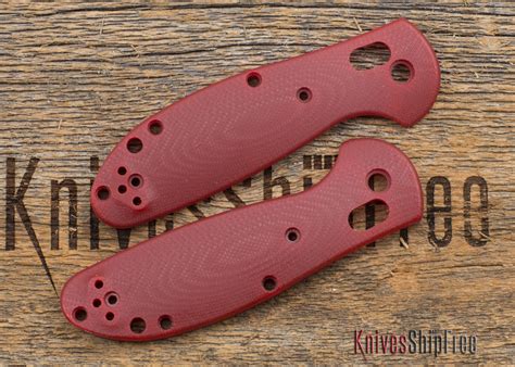 Buy Custom Benchmade Mini Griptilian Scales Red G 10at Knivesshipfree