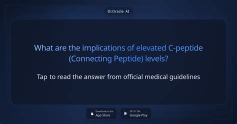 What Are The Implications Of Elevated C Peptide Connecting Peptide Levels