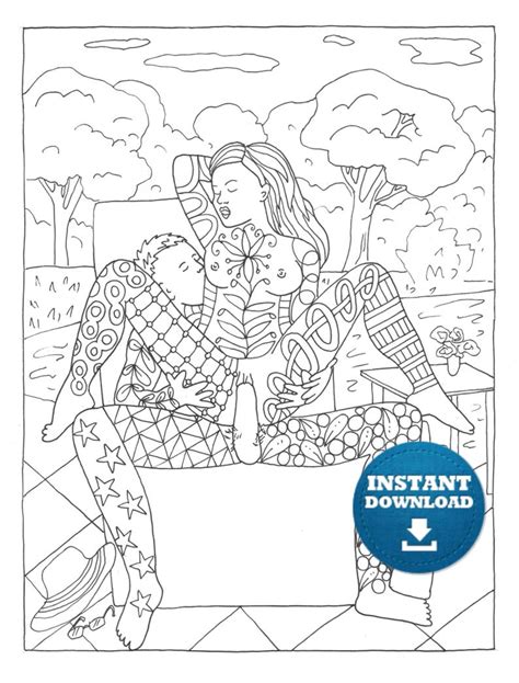 Instant Download Geslachtsposities Doodle Kleurplaat Pagina Etsy