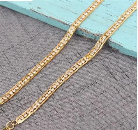 Metal Rhinestone With Ball Chain Bra Strap At ₹ 210pair In Bhiwandi