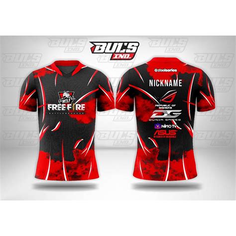 Jual JERSEY BAJU GAMING FREE FIRE Murah Gratis Nama Dan Loggo Shopee