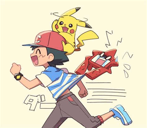 Pikachu Ash Ketchum Rotom And Rotom Dex Pokemon And 2 More Drawn