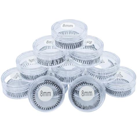 Kit 12 Cílios Tufo No Pote Alongamento Extensão Tufinho 8mm Arte