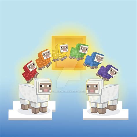 Minecraft Rainbow Sheep By Theoceanowl On Deviantart