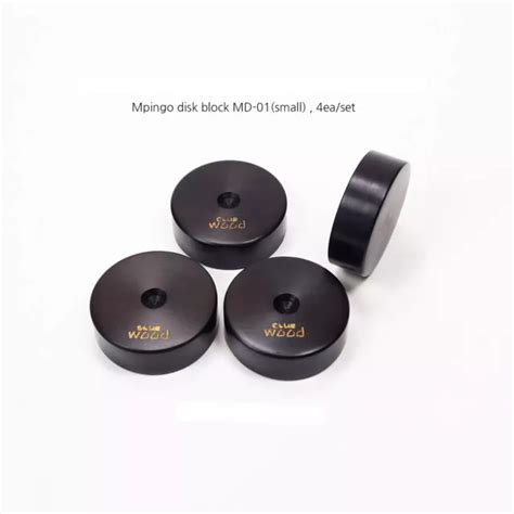 Ebony Mpingo Audio Feet Base Disk Block Insulator Isolator Clubwood 4
