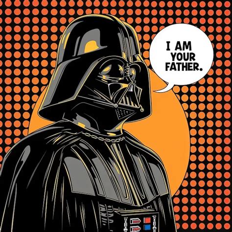 Premium Photo A Darth Vader With A Comic Bubble Saying I Am Your Father