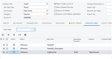 Using Parameters To Filter Aggregate Results • Acumatica Generic Inquiries And Pivot Tables