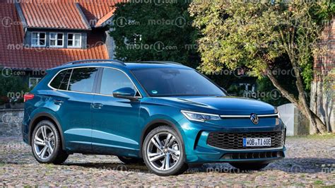 Volkswagen Tiguan 2024 новый рендер автомобиля