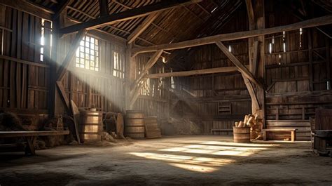 Animals Barn Inside Premium Ai Generated Image