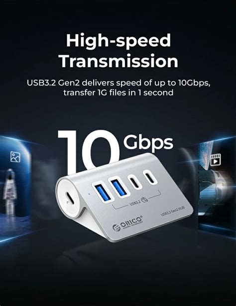 Orico 4 Port Usb3 2 10g Hub With Charging