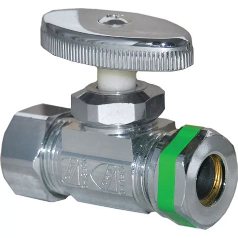 Lasco 58 In Comp Inlet X 12 In Ip S J Outlet Brass Straight Stop
