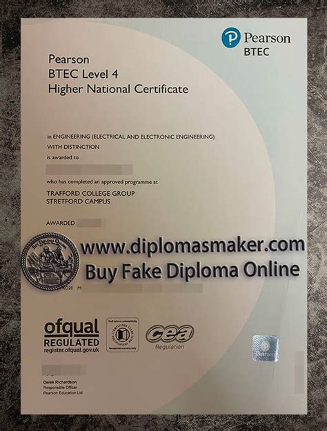 How To Create Fake Pearson Btec Level 4 Certificate Online