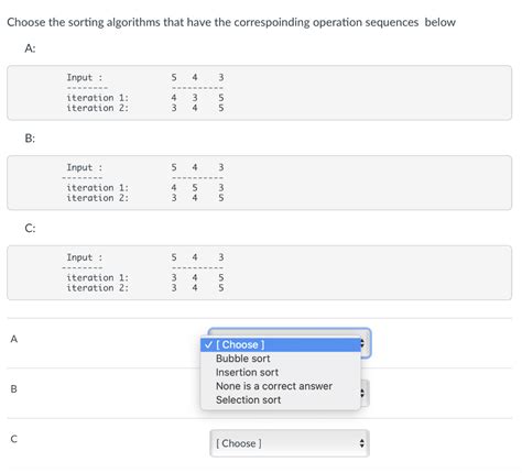 Solved Choose The Sorting Algorithms That Have The Chegg