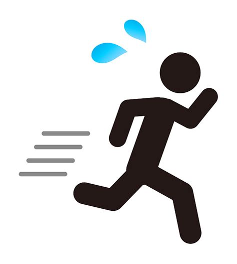 一个奔跑的简笔画 模板素材 稿定设计