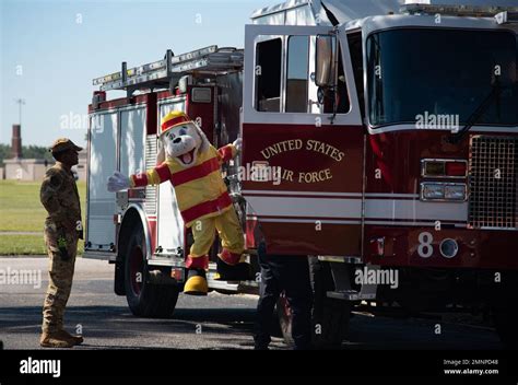 Sparky The National Fire Protection Association Mascot Rides Into The
