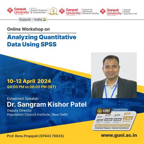 Prof Sanjay Vanani On Linkedin Spss Dataanalysis Spss Workshop