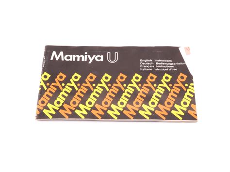Mamiya U Instructions Accessory Kamerastore