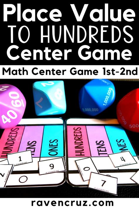 Place Value To Hundreds Math Game Math Center Elementary Math Centers Math Center Teaching