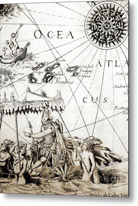 Antique Compass Rose Map