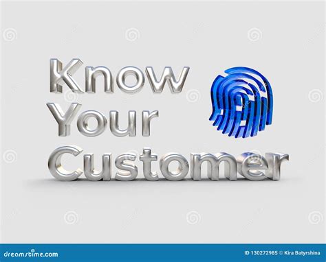 Kyc Know Your Customer Text Silver Words And Blue Sign Business