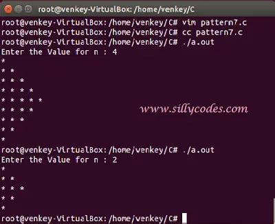 Simple Pattern Program In C SillyCodes