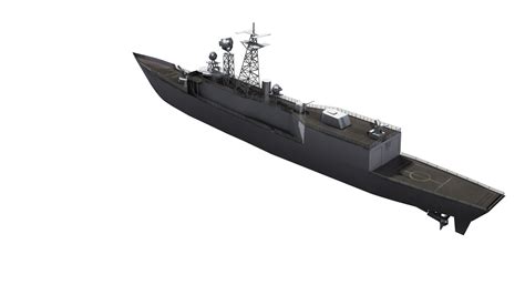 Oh Perry Frigate 3d Model 23 Unknown Obj Ma Fbx Free3d